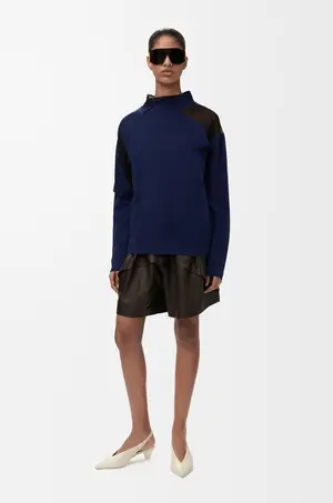 Loewe Sweater In Wool - Navy/black