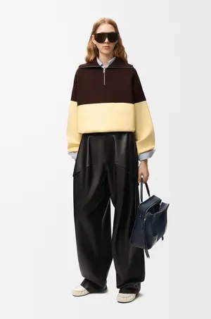 Loewe Sweater In Cotton - Brown/yellow