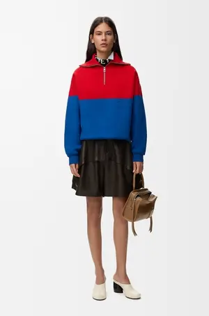 Loewe Sweater In Cotton - Red/blue
