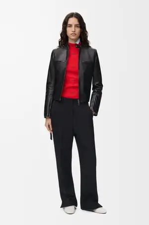 Loewe Biker Jacket In Nappa Lambskin - Black