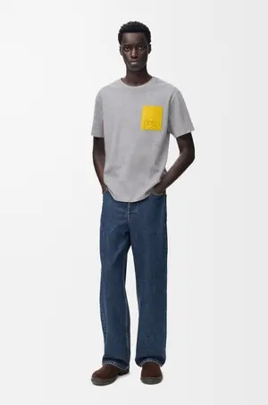 Loewe Relaxed Fit T-shirt In Cotton - Grey Melange