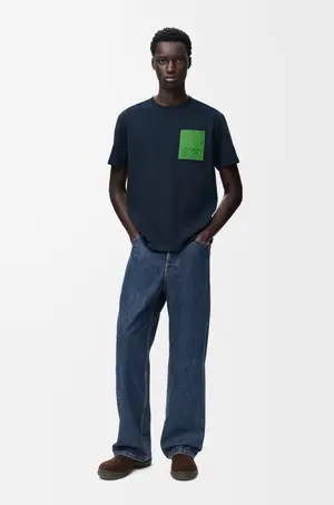 Loewe Relaxed Fit T-shirt In Cotton - Navy Blue