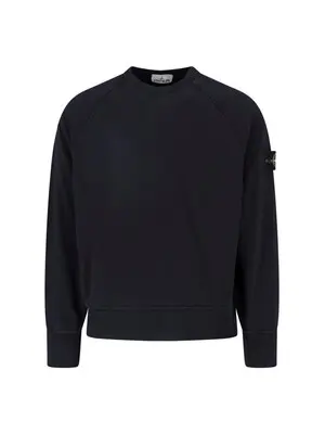 Stone Island Compass" Logo Sweatshirt - Black
