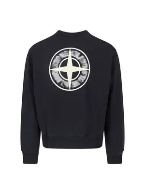 Stone Island Compass" Logo Sweatshirt - Black