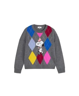 Chinti & Parker Wool-cashmere Snoopy Argyle Sweater