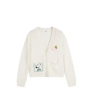 Chinti & Parker Wool-cashmere Snoopy Pocket Cardigan - Cream