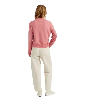 Chinti & Parker Wool-cashmere Snoopy Polo Sweater - Salmon
