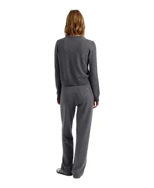 Chinti & Parker Wool-cashmere Snoopy Peep Cardigan - Grey