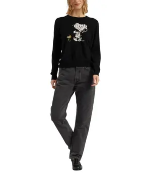 Chinti & Parker Wool-cashmere Snoopy Mummy Sweater
