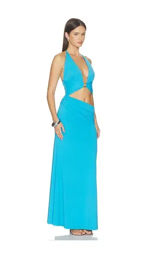 RUNAWAY THE LABEL Lumia Halter Cutout Maxi Dress