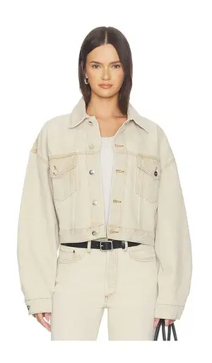 AGOLDE Palmer Cropped Denim Jacket - Arena