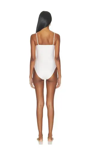 Agua Bendita Embroidered Floral One-piece Swimsuit