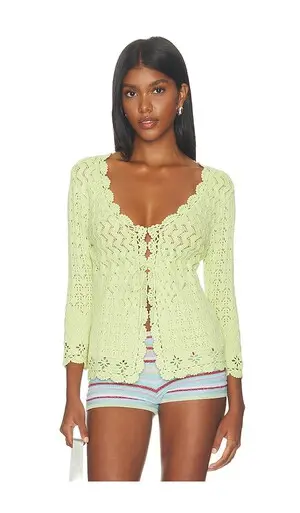 GUIZIO Rosalie Top In Green - Kiwi