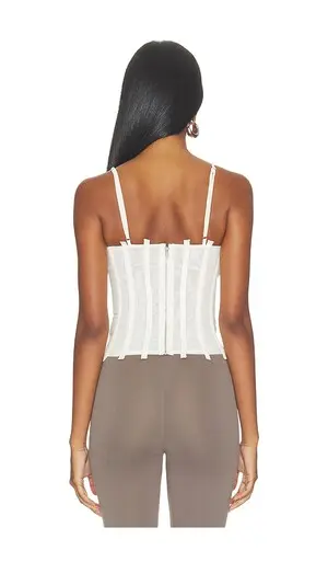 Miaou Lila Corset Top In Ivory