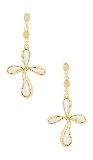 PETIT MOMENTS Amulet Earrings In Metallic - Gold