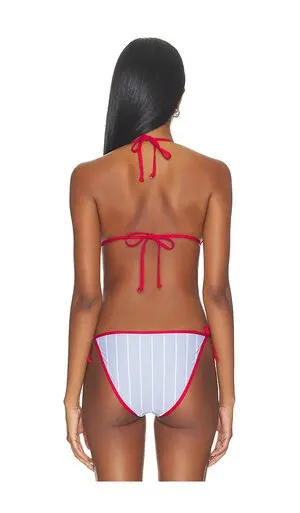 WeWoreWhat Triangle Bikini Top In Blue