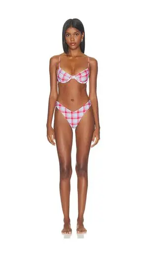 WeWoreWhat Full Coverage Underwire Bikini Top In Blue