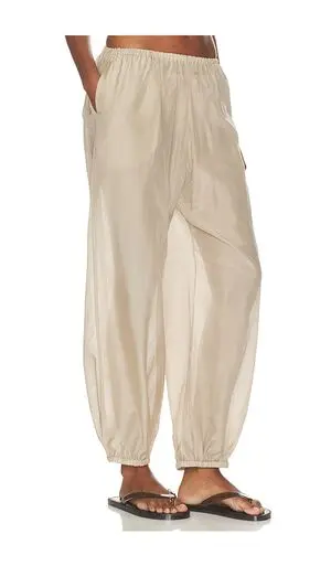 Donni. Silk Cotton Sheer Balloon Pant