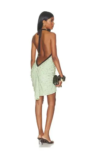 SIEDRES Embellished Halterneck Dress