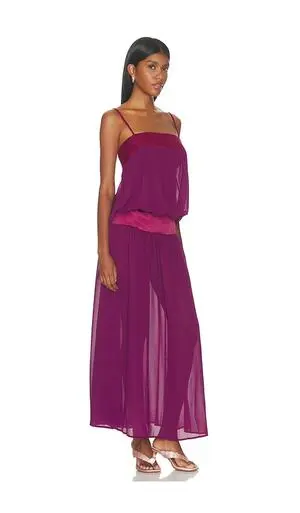 Lioness Maxi Dress With Satin Trim