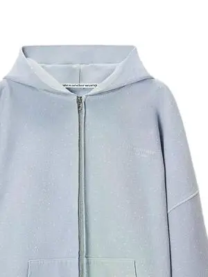 Alexander Wang Hotfix-embellished Zip-up Hoodie