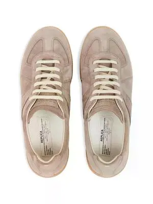 MAISON MARGIELA Replica Panelled Suede Sneakers - Brown