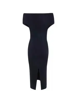 Alberta Ferretti Off-the-shoulder Midi Dress