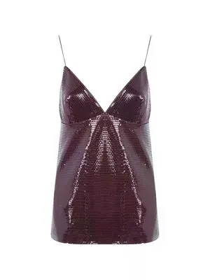 Alberta Ferretti Sequin-embellished Tank Top - Purple