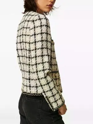 TWINSET Bouclé Jacket With Check Pattern