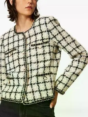 TWINSET Bouclé Check Pattern Jacket