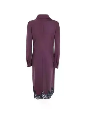 Alberta Ferretti Lace-trim Wrap Midi Dress