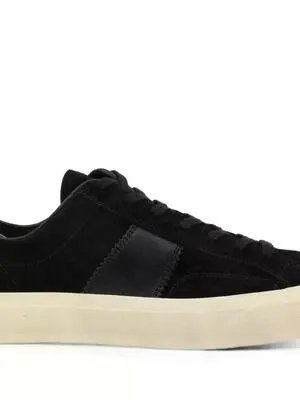 TOM FORD Suede Leather-panel Sneakers - Black