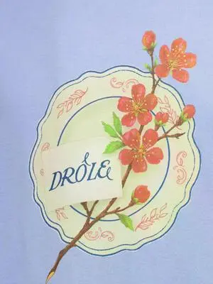 Drole De Monsieur Drôle Porcelaine-print T-shirt - Blue