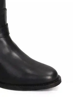 VIA ROMA 15 Buckle-strap Leather Boots
