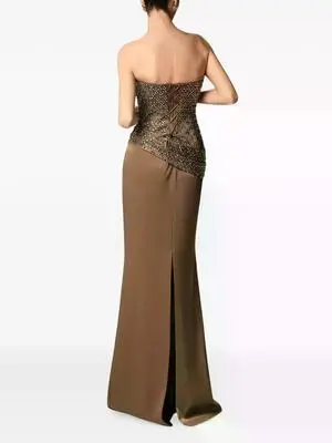 NAFSIKA SKOURTI Embellished Strapless Maxi Dress