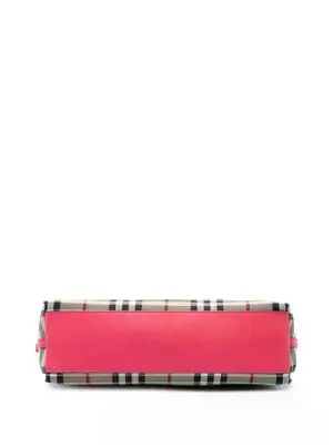 Burberry 2000-2017 Haymarket Check Canvas Leah Crossbody Bag - Pink