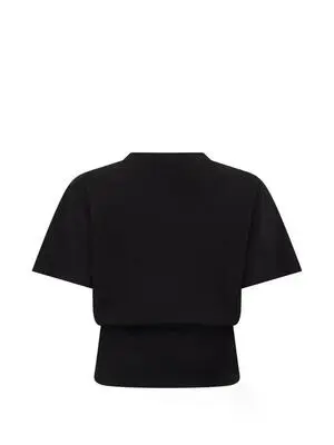 Balenciaga Crop T-shirt With Graphic Design