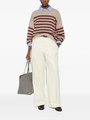 Brunello Cucinelli Sequin-embellished Striped Sweater