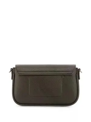Emporio Armani Logo-print Pebbled-effect Crossbody Bag - Brown