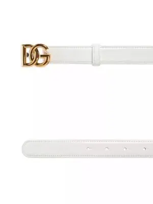 Dolce & Gabbana Calfskin Belt With Dg Logo