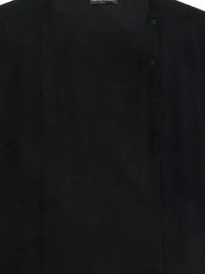 Emporio Armani Button-detail Round-neck Blouse - Black
