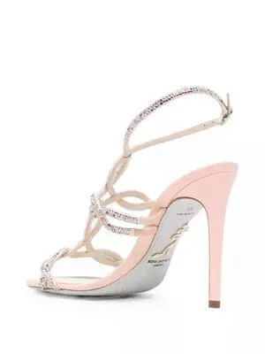 Rene Caovilla 105mm Braid Crystal-embellished Sandals