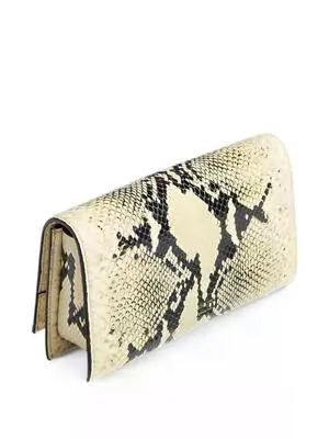 Khaite Python-embossed Sculpted Clutch Bag - Neutrals