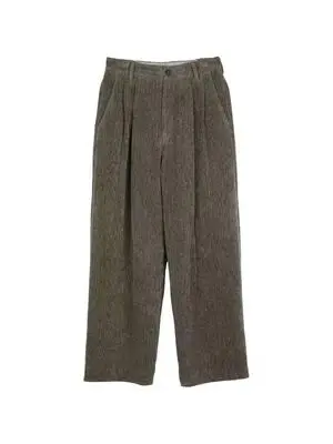 ZIGGY CHEN Chenille Cloth Straight-leg Trousers - Green