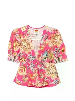 Farm Rio Ligia Floral-print Blouse
