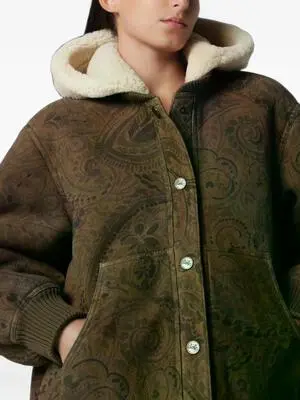 Etro Paisley-motif Shearling-lined Jacket - Brown