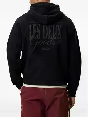 LES DEUX Logo-print Drawstring Hoodie