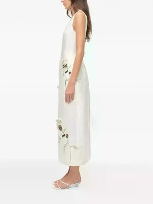 Simkhai Lilibeth Floral Jacquard Midi Dress