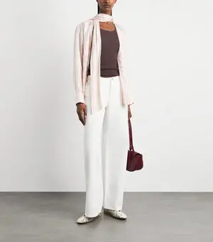 Sandro Pointelle Bow-detail Tank Top