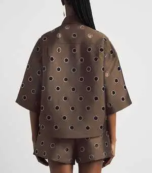 Sandro Rhinestone Cropped Shirt